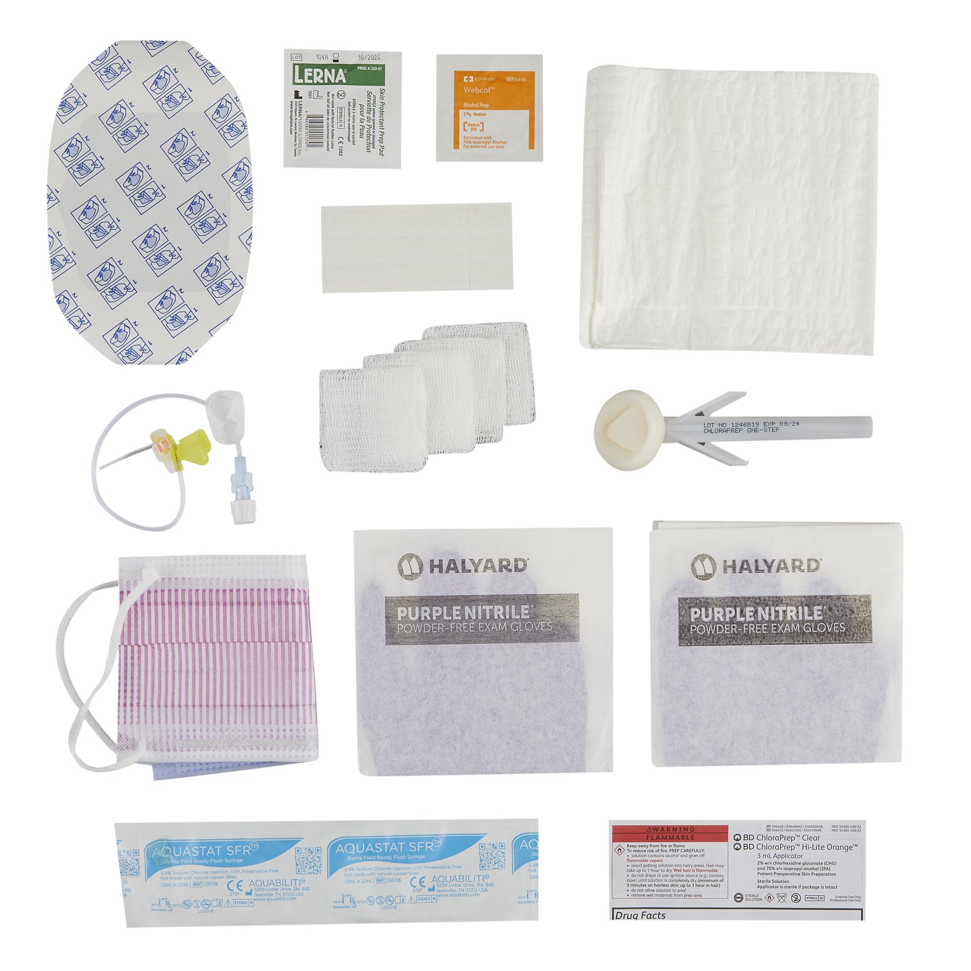 MiniLoc Safety Infusion Set, Port Access Kit, 20 Gauge, 1 Inch - Each