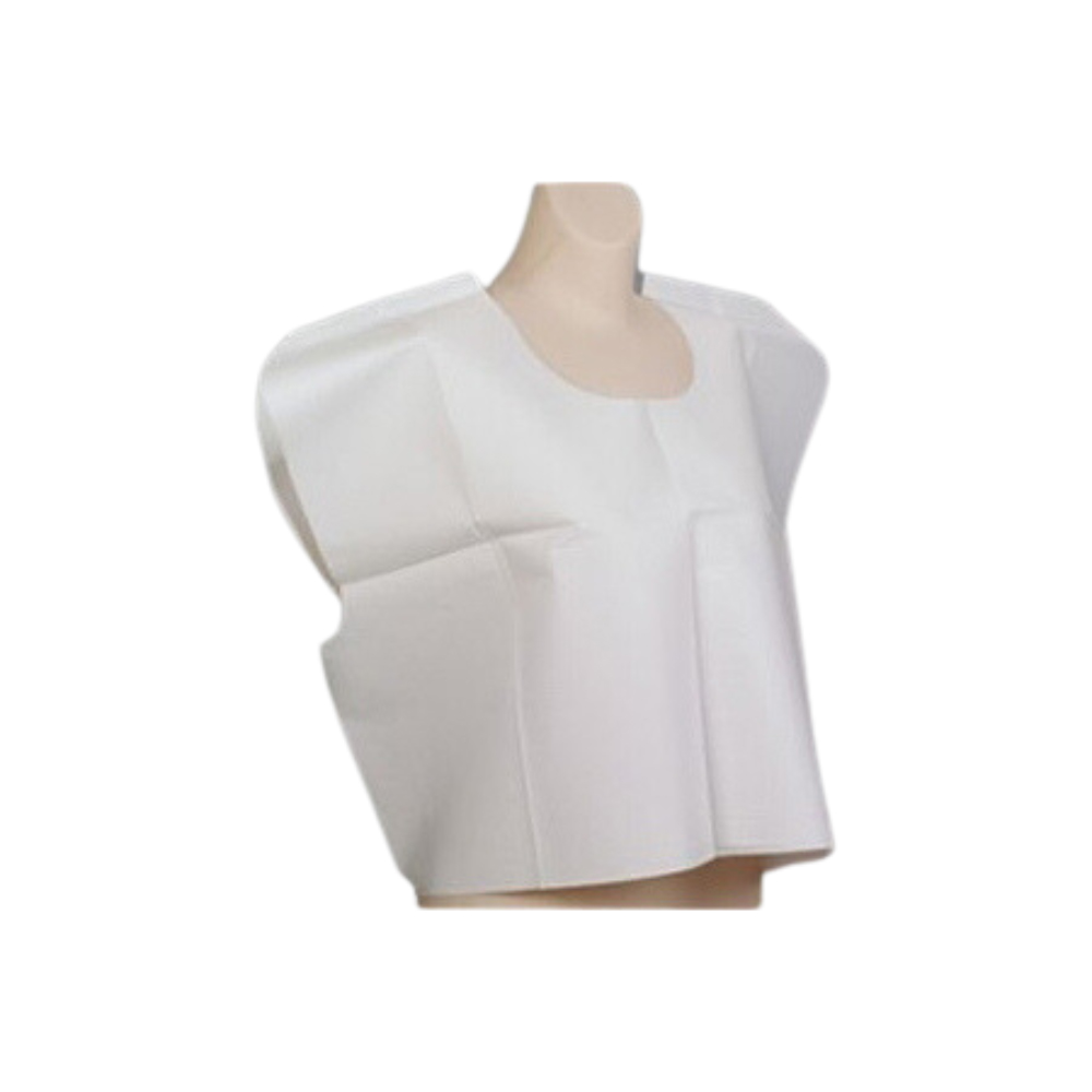 Tidi Exam Cape Without Closure, White, 21 x 30 Inch - Case of 100