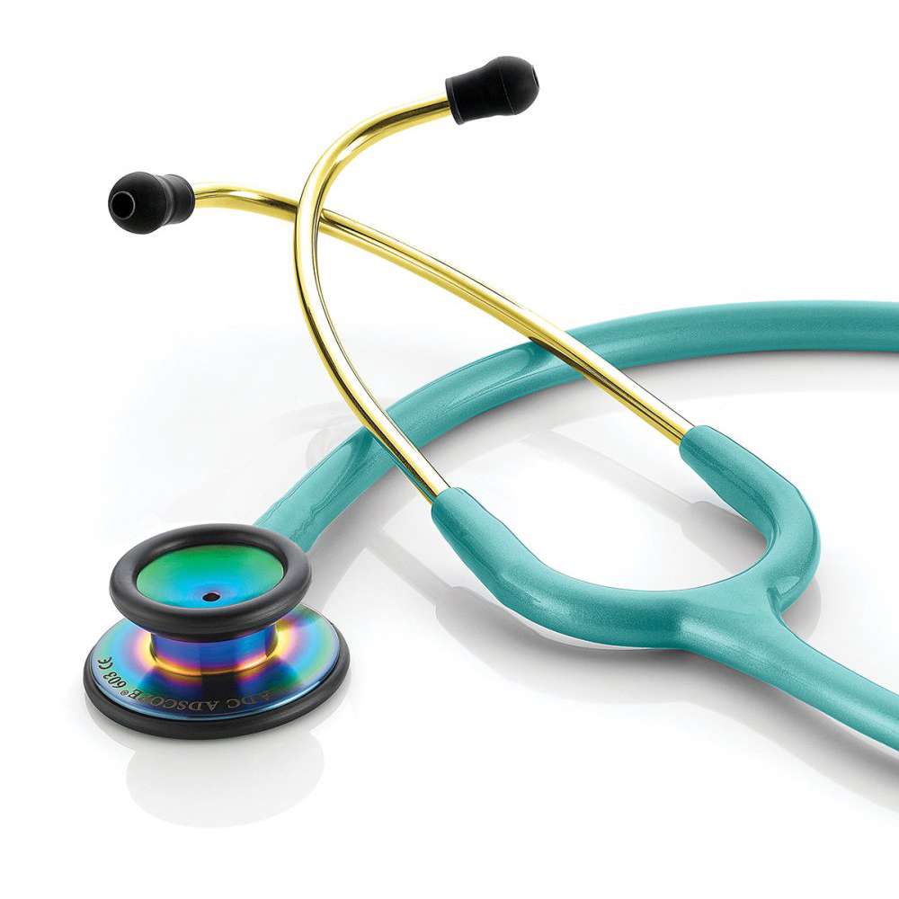 ADC Adscope 603 Clinician Stethoscope, Iridescent Metallic Caribbean