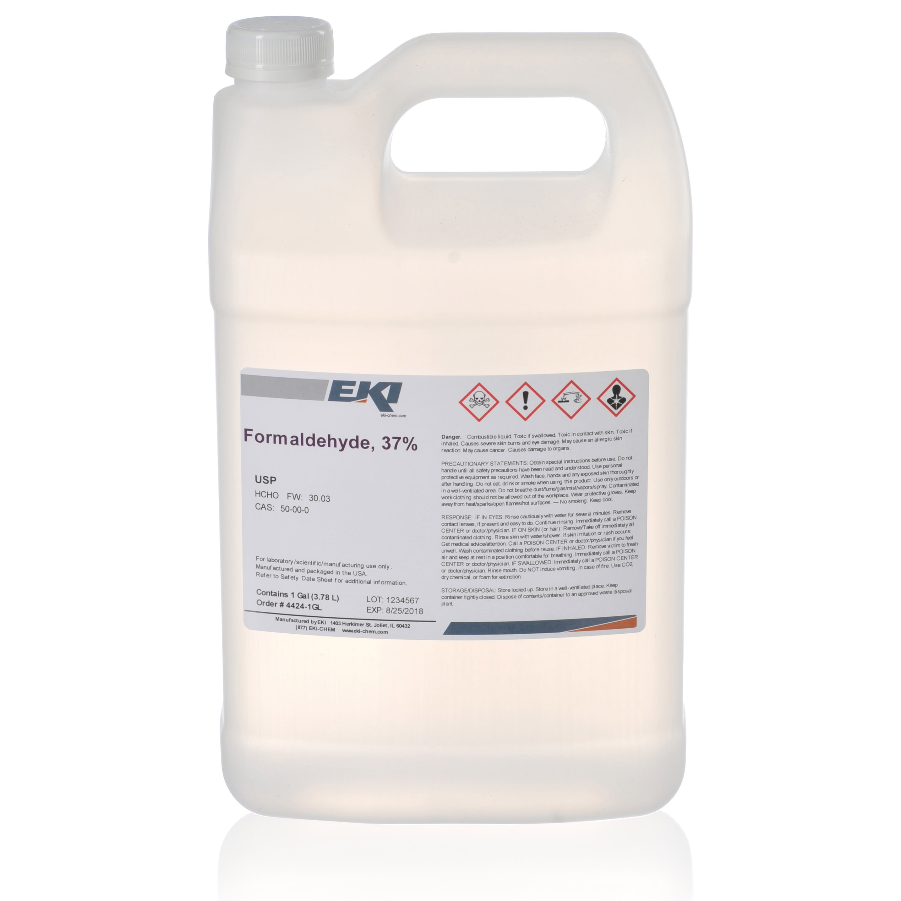 Formaldehyde USP Grade 37%, 1 Gallon - Histology Reagent
