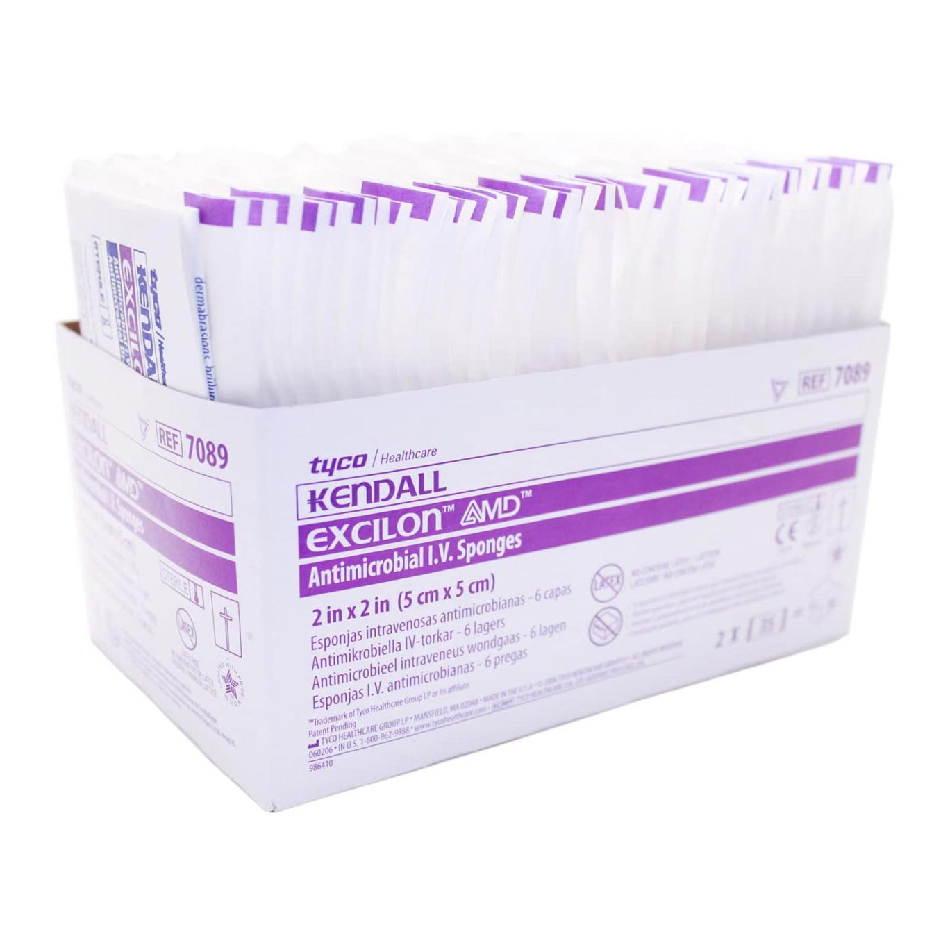 Covidien Excilon AMD Antimicrobial Drain and IV Gauze Sponge - Package of 2