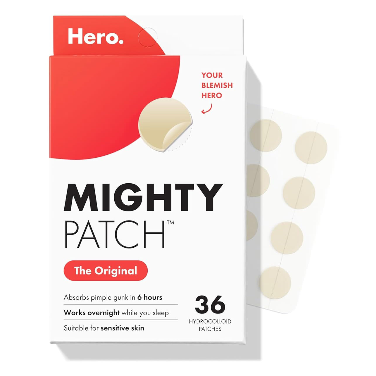 Mighty Patch Original Acne Patches, 72 Count | Hydrocolloid