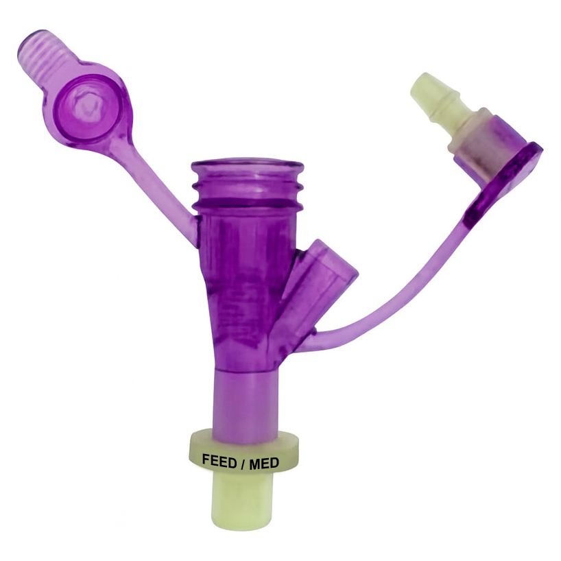 ENFit Y-Port Transition Adapter with Enhanced Med-Port - Box of 10