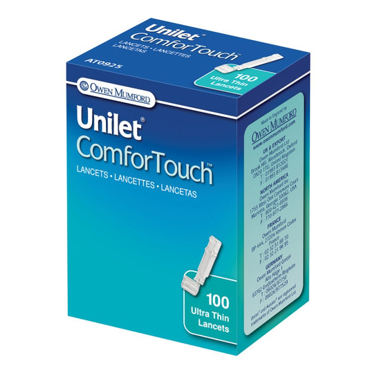 Owen Mumford Unilet 28G Ultra-Thin Lancets - Box of 100