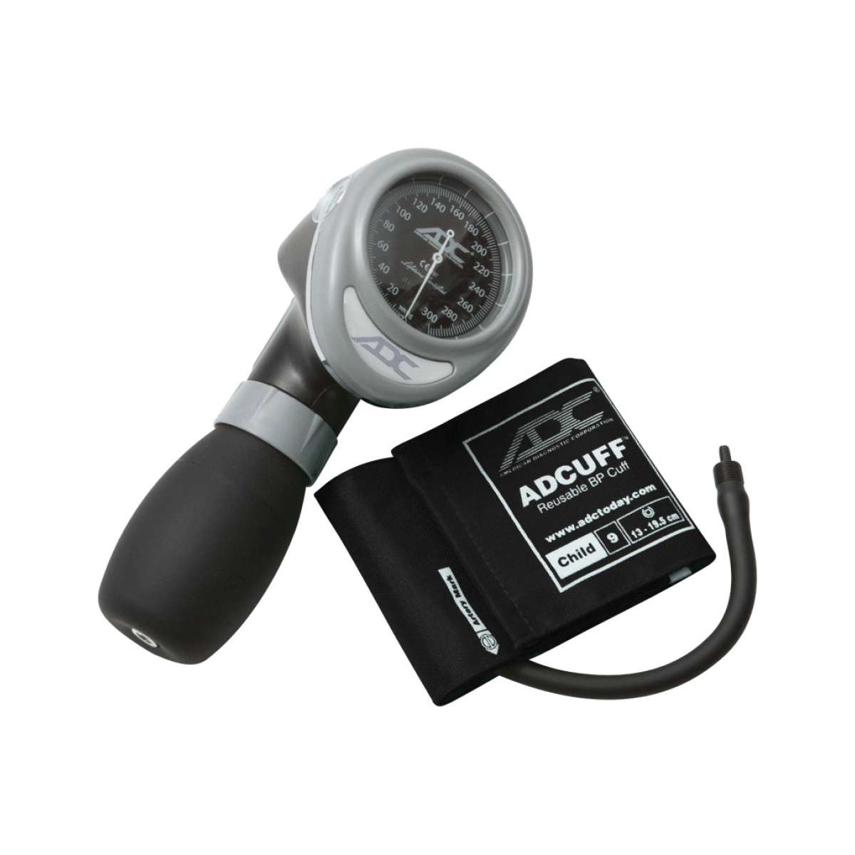 ADC Diagnostix 703 Palm Aneroid Sphyg, Black, Child