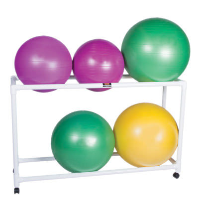 CanDo PVC Exercise Ball Rack, Stationary Floor Rack