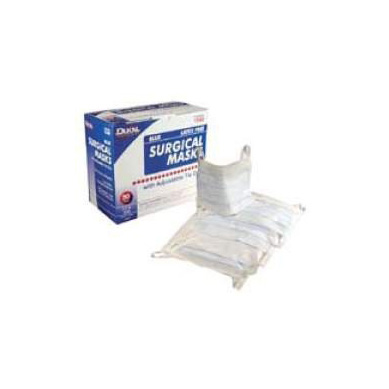 Dukal ASTM Level 1 Surgical Mask, Blue, Earloops - Box of 50