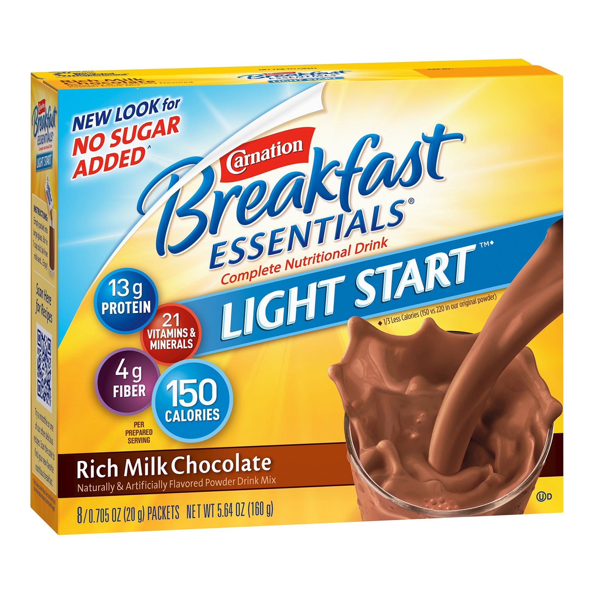 Carnation Breakfast Essentials Light Start Nutritional Powder Drink Mix ...