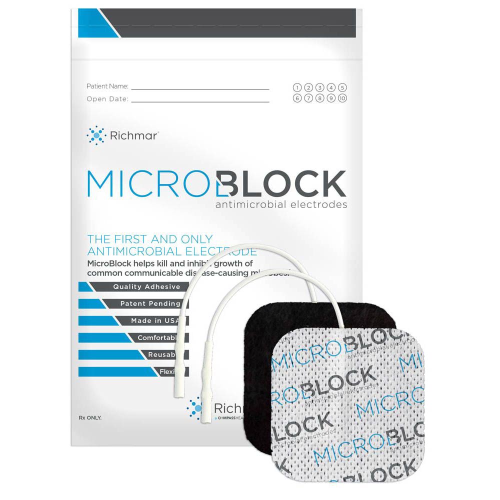 MicroBlock Cloth Electrode 2" x 2" Square - Package of 4