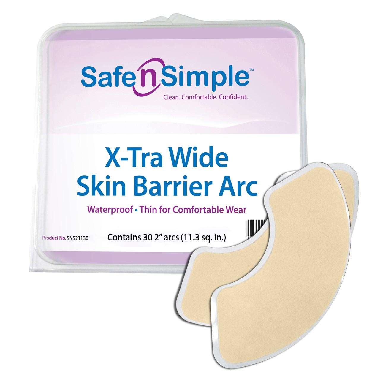 Safe n' Simple Skin Barrier Arc, 2 Inch Thick - Package of 20
