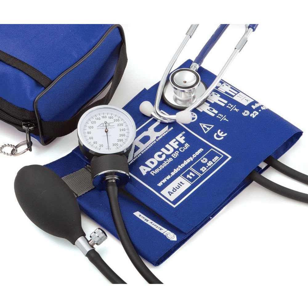 ADC Pro's Combo II DH Pocket Aneroid & Scope Kit, Adult Only, Royal Blue
