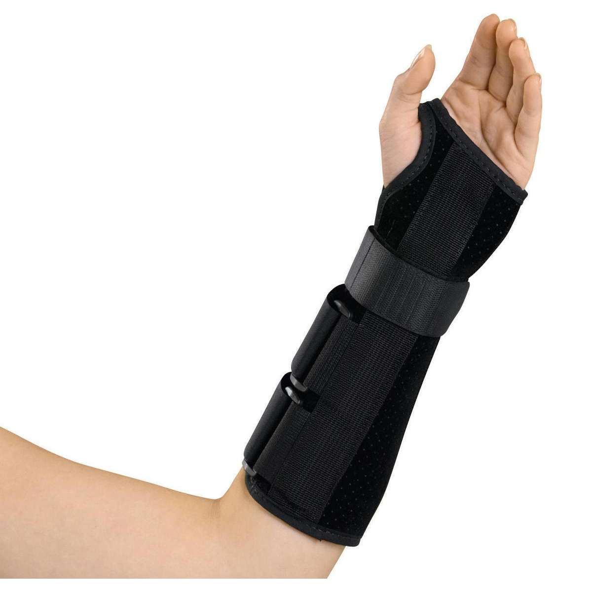 Medline Deluxe Wrist and Forearm Splints, 10 Inch, Left Hand, Extra Small