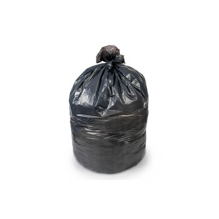 Colonial Bag Trash Bag X-Seal Bottom 60 Gal, Black, 0.65 mil, Heavy ...