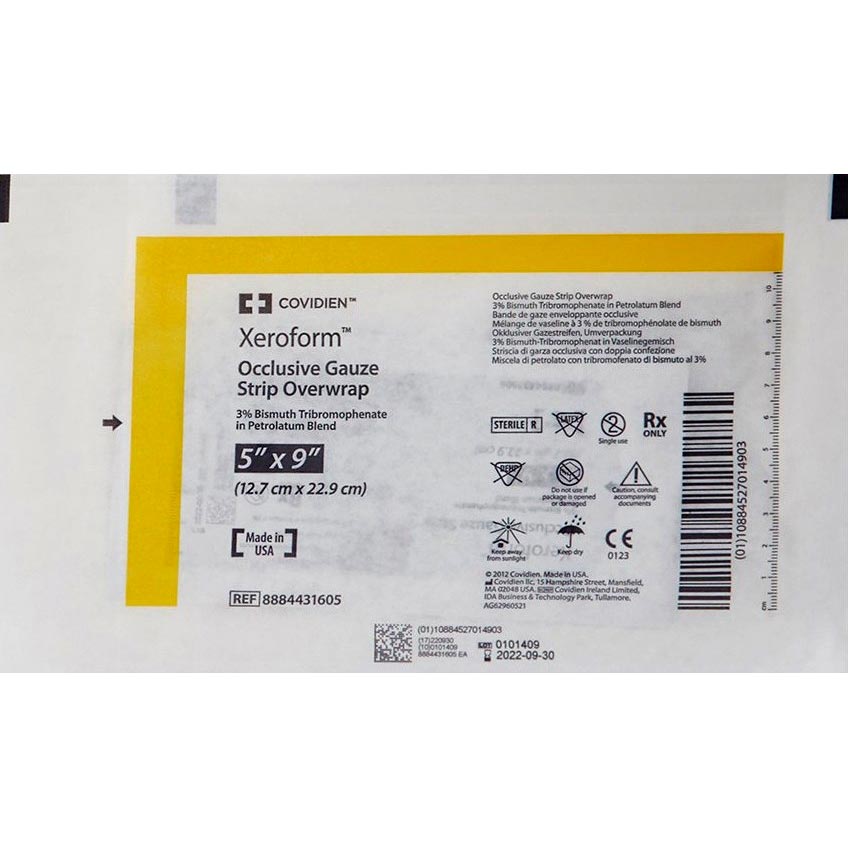 Xeroform Occlusive Dressing, 5 x 9 Inch