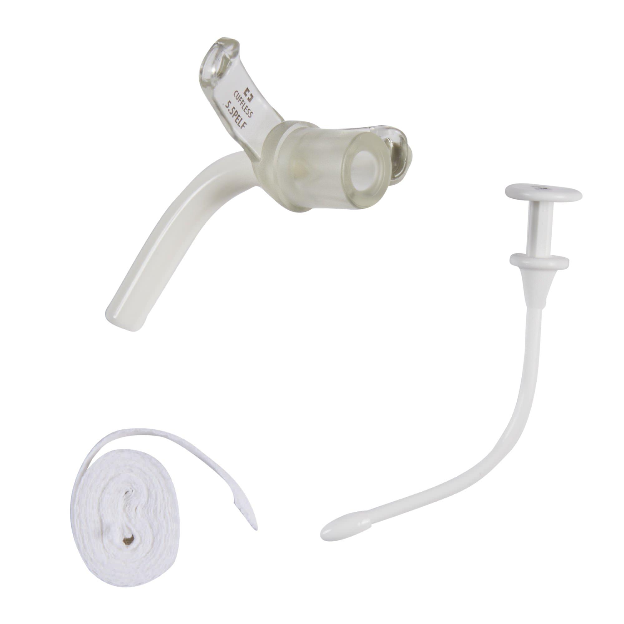 Extra-Long Pediatric Uncuffed Tracheostomy Tube Size 5.0 - Shiley