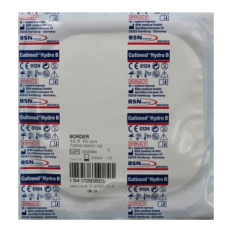 Cutimed Hydro B Sterile Hydrocolloid Bordered Dressing, 3 x 3 Inch ...