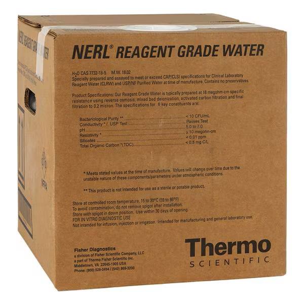 Thermo Scientific NERL Chemistry Reagent Water, Cubitainer, Reagent ...