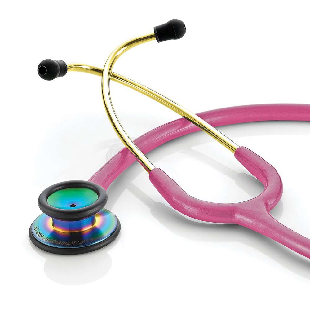 ADC Adscope 603 Clinician Stethoscope, Iridescent Metallic Raspberry
