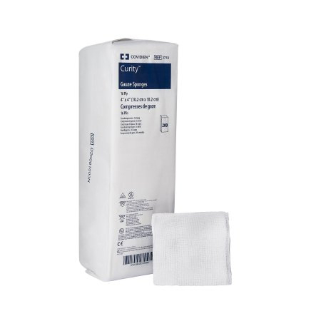 Curity Non-Sterile Gauze Sponges, 8-Ply, 4 x 4 Inch - Case of 4000