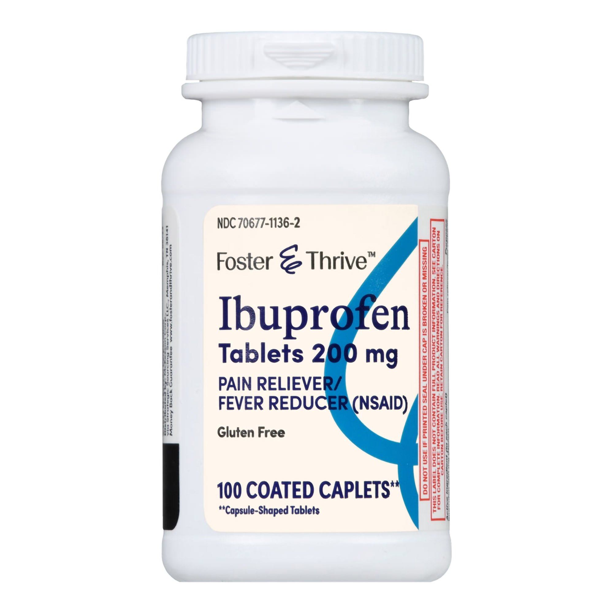 Foster & Thrive Ibuprofen Pain Relief Tablet - Bottle of 100