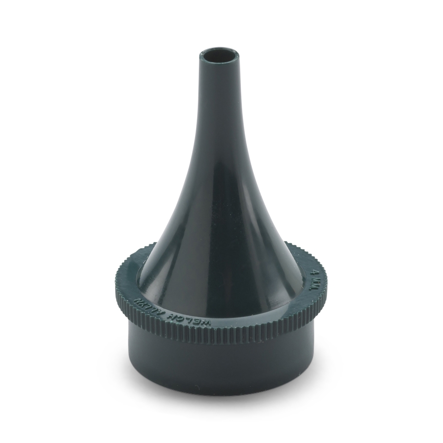 Welch Allyn Reusable Ear Speculum Tip, Black, 4 mm