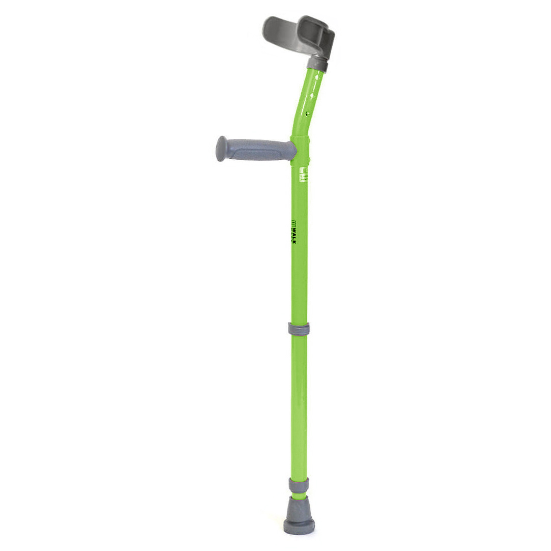 Walk Easy Youth Forearm Crutches - Neon Green | Bright Mobility Aid