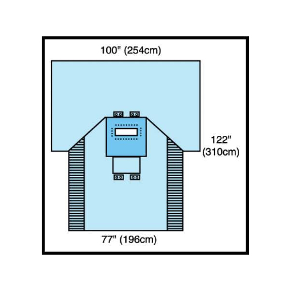 Cardinal Abdominal Drape Transverse Laparotomy Drape, 100 W x 77 W x ...