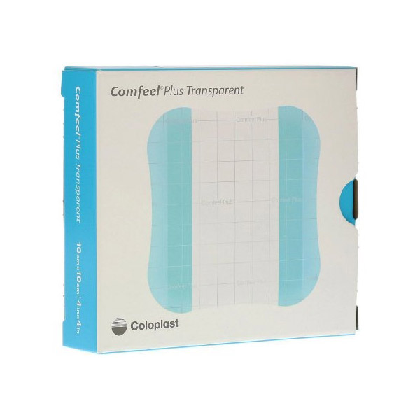 Comfeel Plus Transparent Thin Hydrocolloid Dressing, 4 x 4 Inch - Box of 10