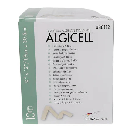 Algicell Calcium Alginate Sterile Dressing, 3/4 x 12 Inch Rope - Box of 5