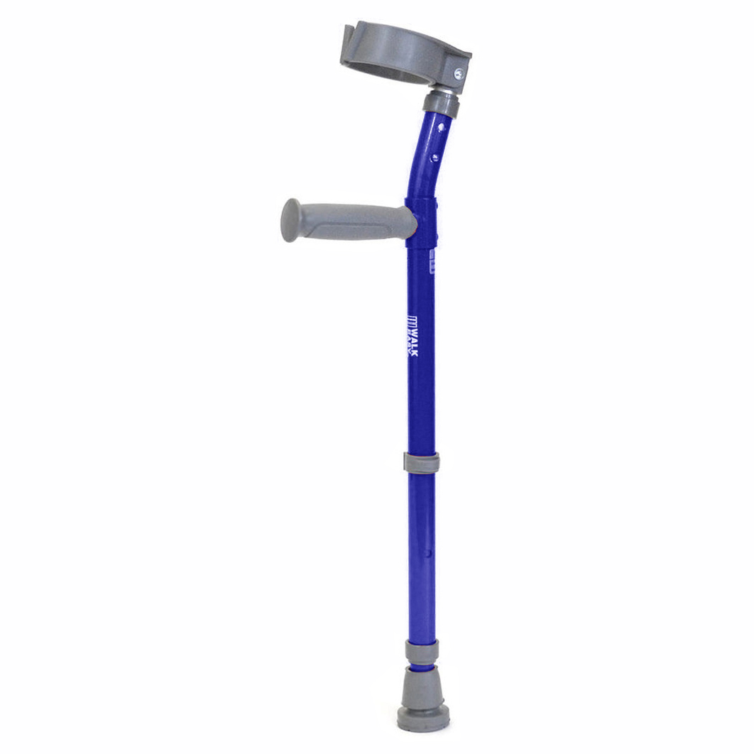 Walk Easy Pediatric Forearm Height Adjustable Crutches With 3" Full ...
