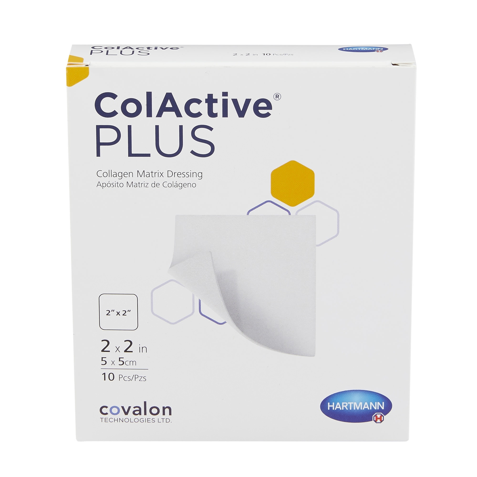 ColActive Plus Collagen Dressing, 2 x 2 Inch - Box of 10
