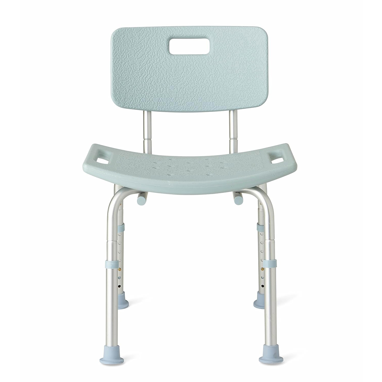 Medline Shower Chairs With Backs And Microban, Knockdown, Light Blue