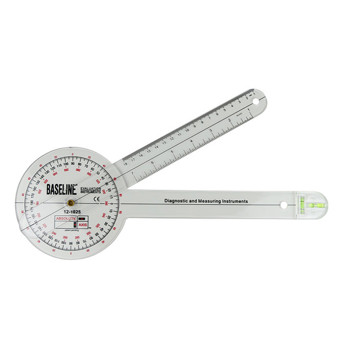 Baseline Absolute Plus Axis Plastic Goniometer, Standard - Package of 25