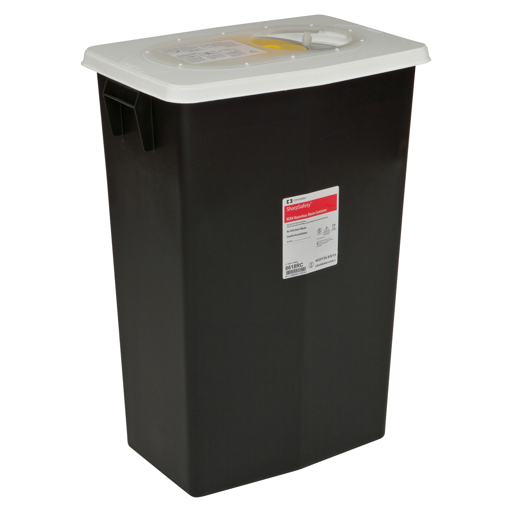 SharpSafety RCRA Waste Container 8 Gallon, Sliding Lid - Case of 10