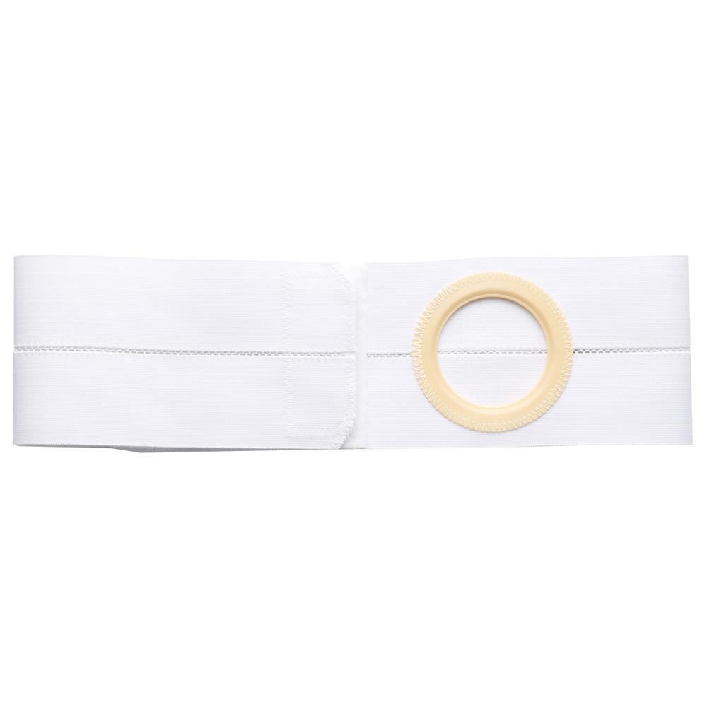 Nu-Form 4" Ostomy Support Belt With Prolapse Flap, Large Oval, White