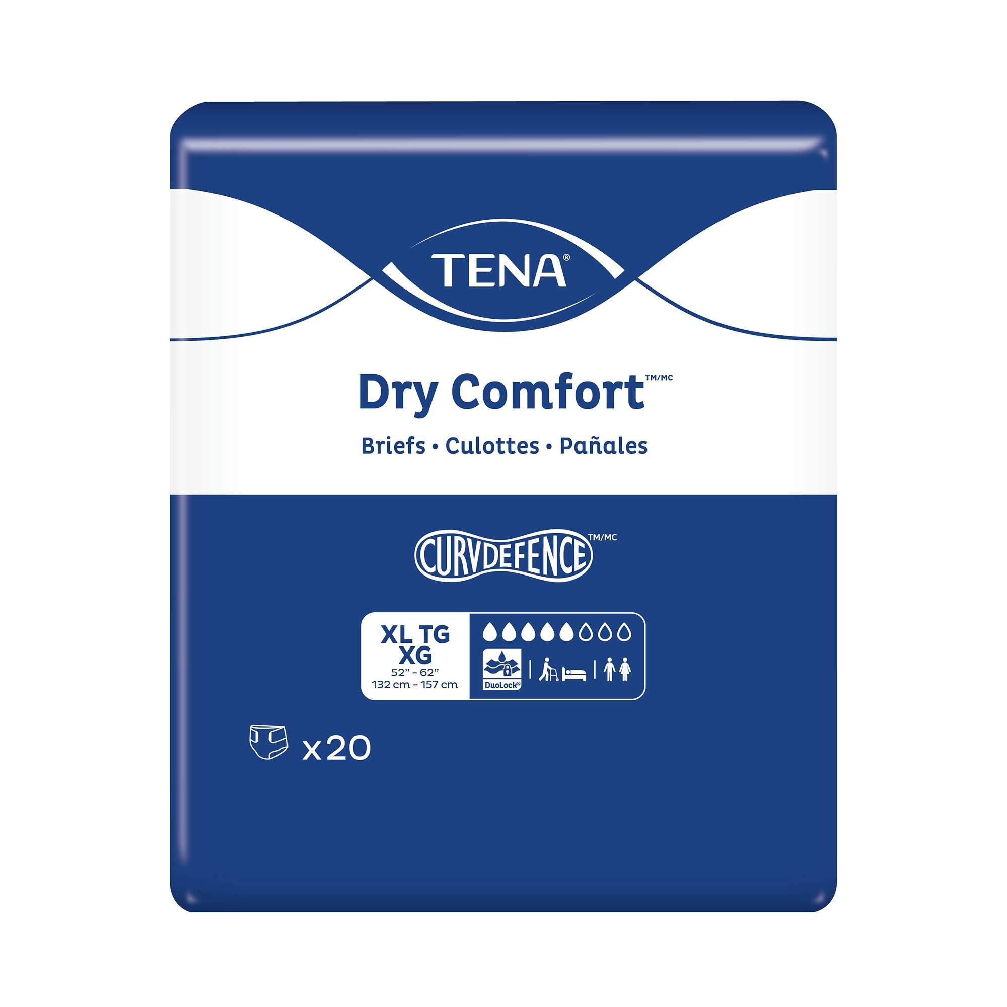 TENA Dry Comfort Moderate Absorbency Incontinence Brief, Extra Large ...