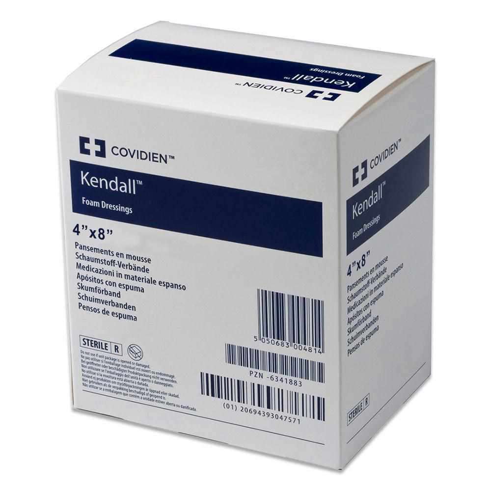 Kendall Hydrophilic Foam Plus Dressing, 4 x 8 Inch - Case of 50