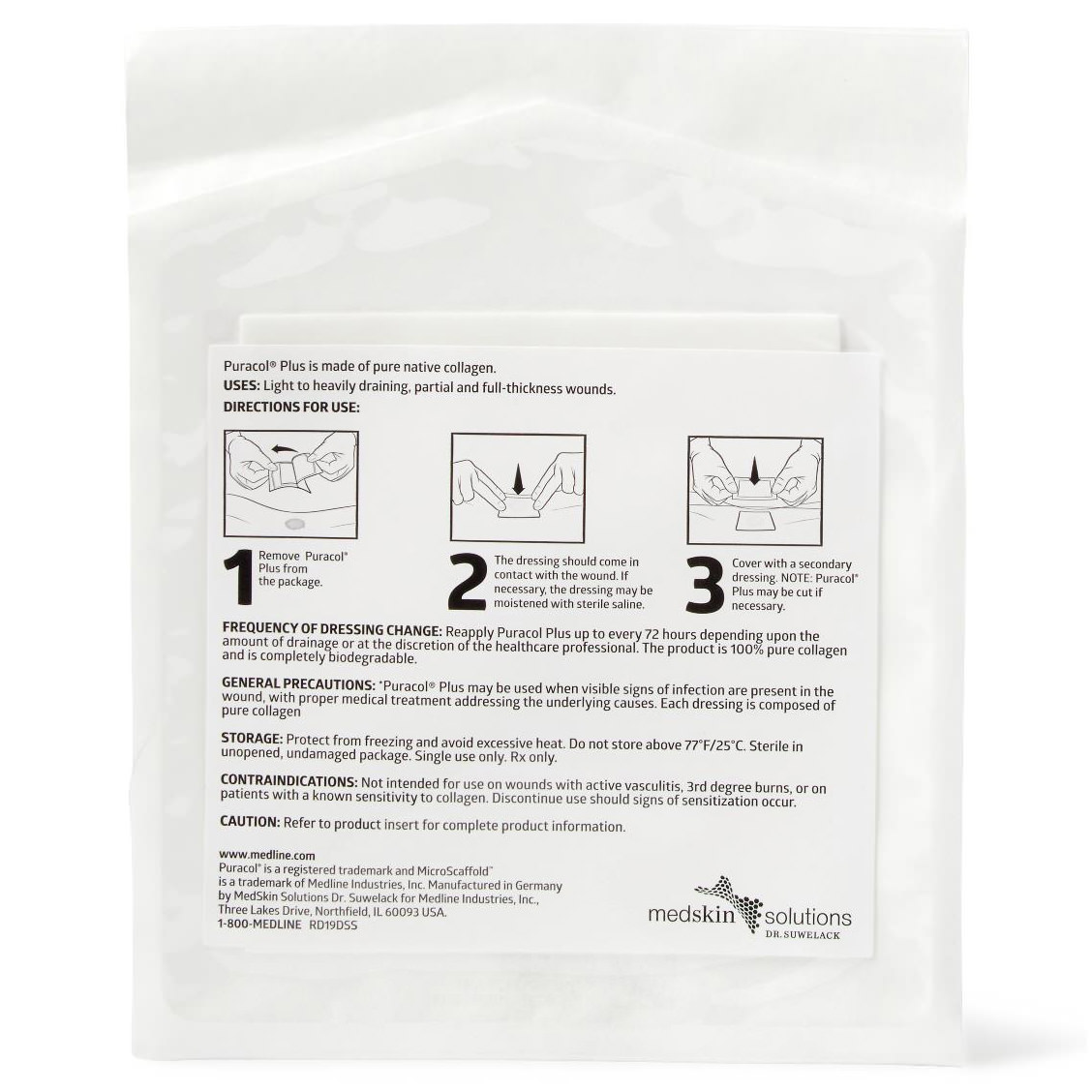 Puracol Plus Sterile Collagen Wound Dressing, Each