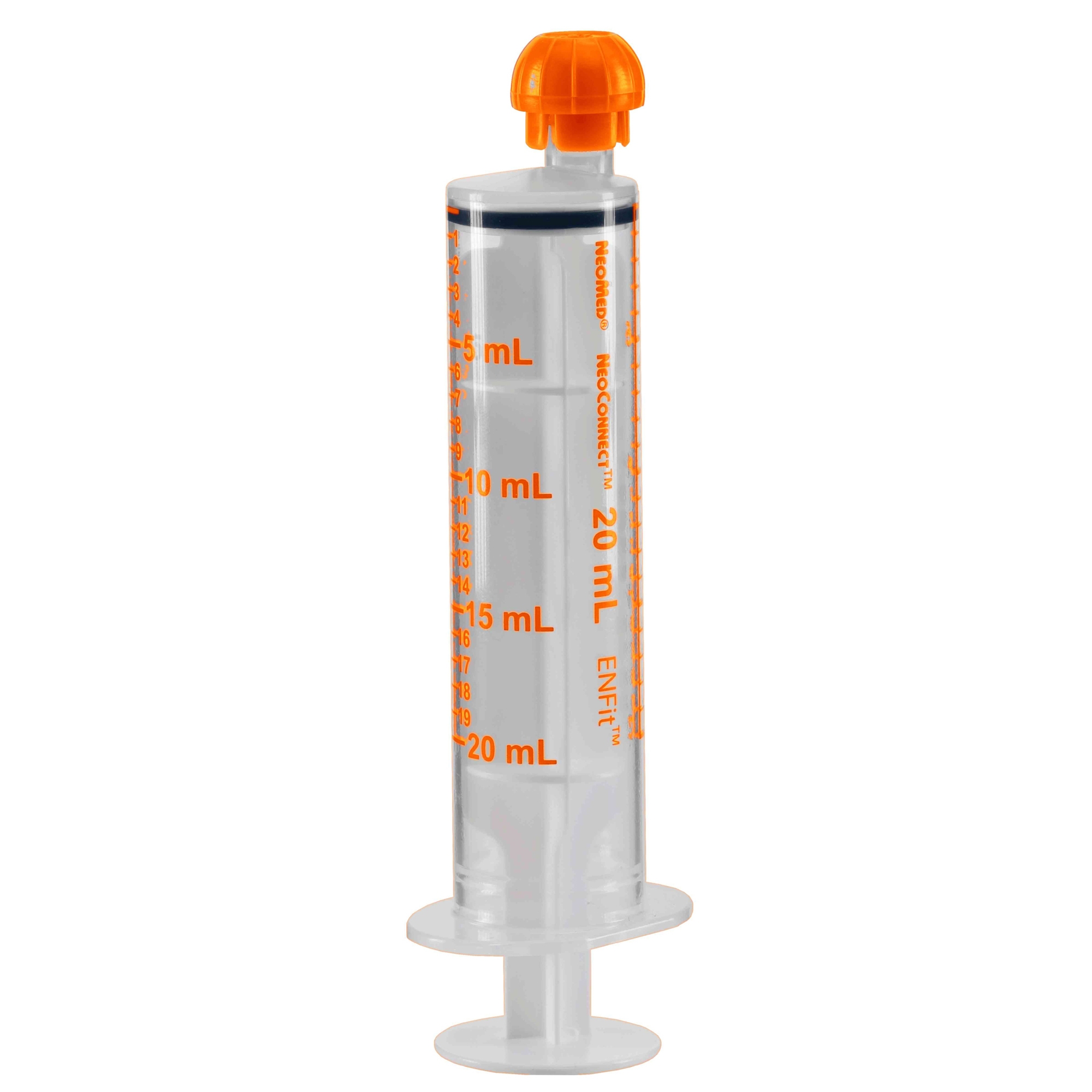 NeoConnect Enteral Oral Syringes with ENFit Connector, 20 mL, Orange ...