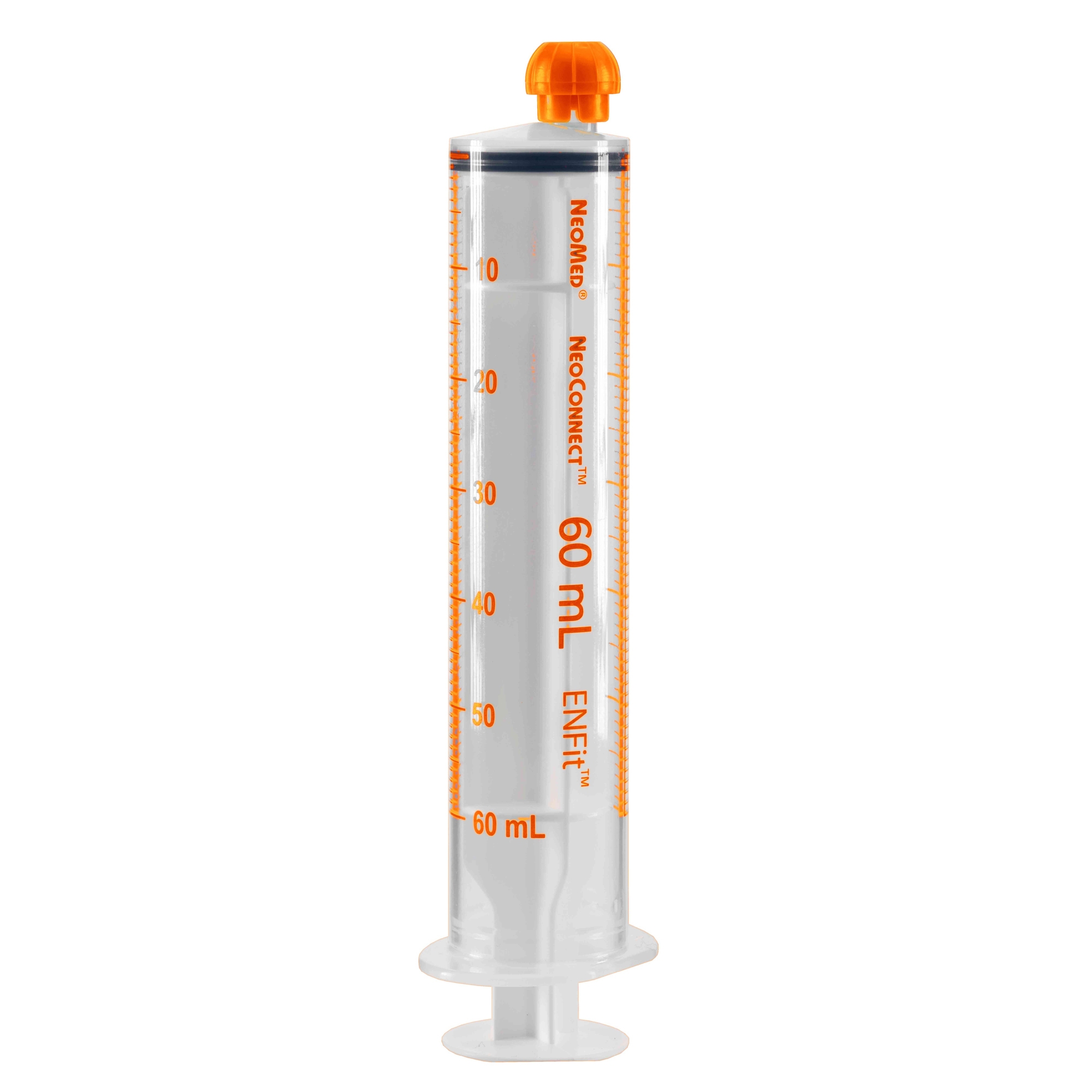 NeoConnect Enteral Oral Syringes with ENFit Connector, 60 mL, Orange ...