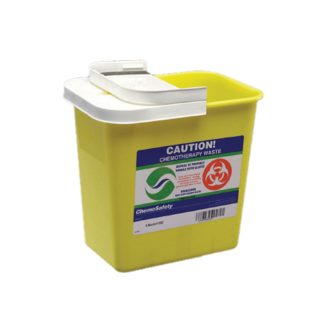 SharpSafety Chemotherapy Waste Container with Gasketed Hinged Lid, 26H ...