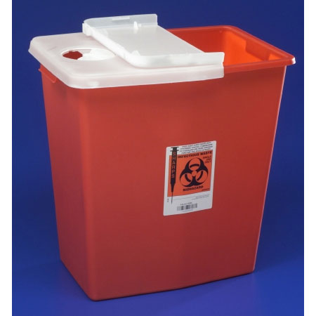 SharpSafety Multi-purpose Sharps Container, Hinged Lid, 12 Gallon - Each