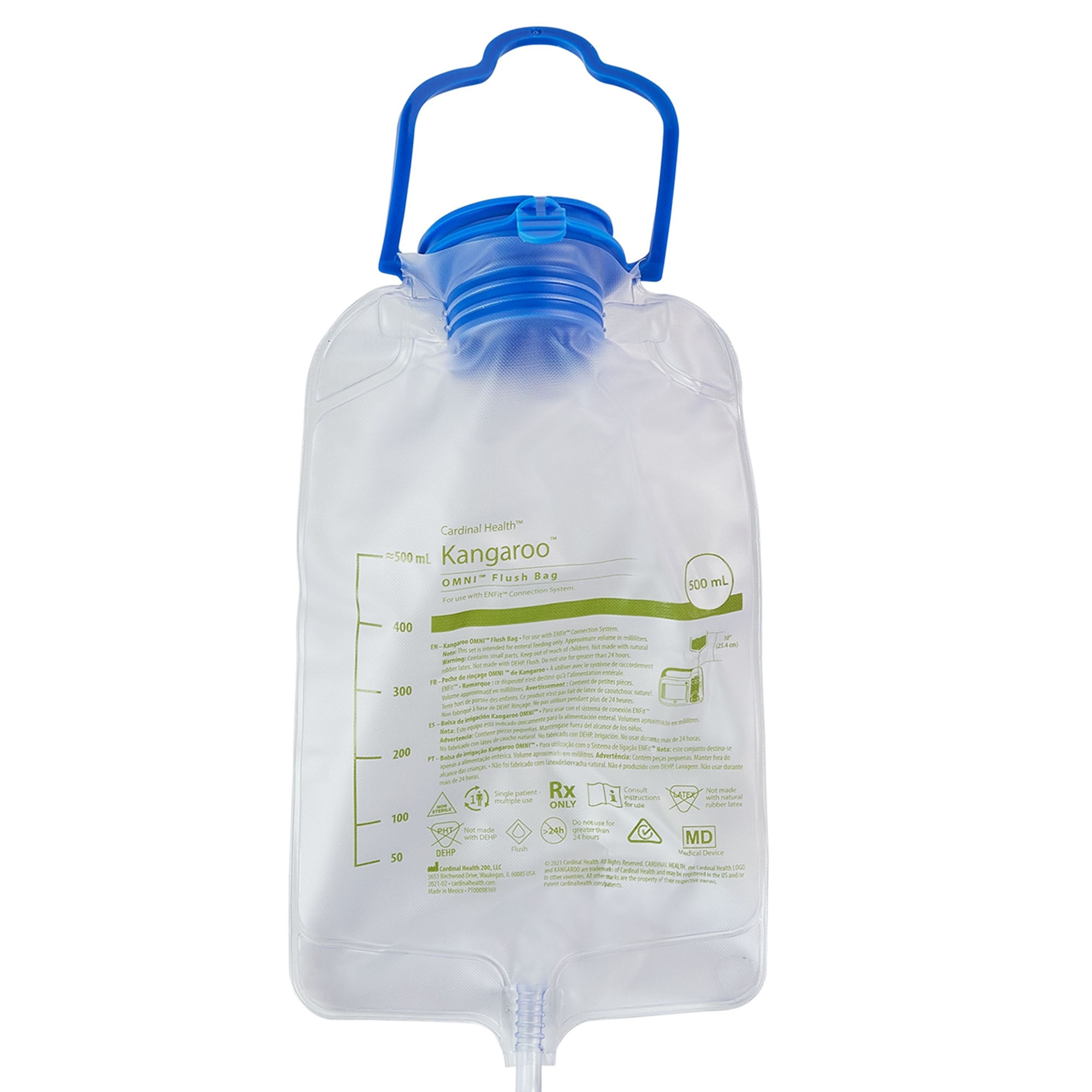 Kangaroo OMNI Feeding Set with Flush Bag, 500 mL, Non-Sterile - Case of 30