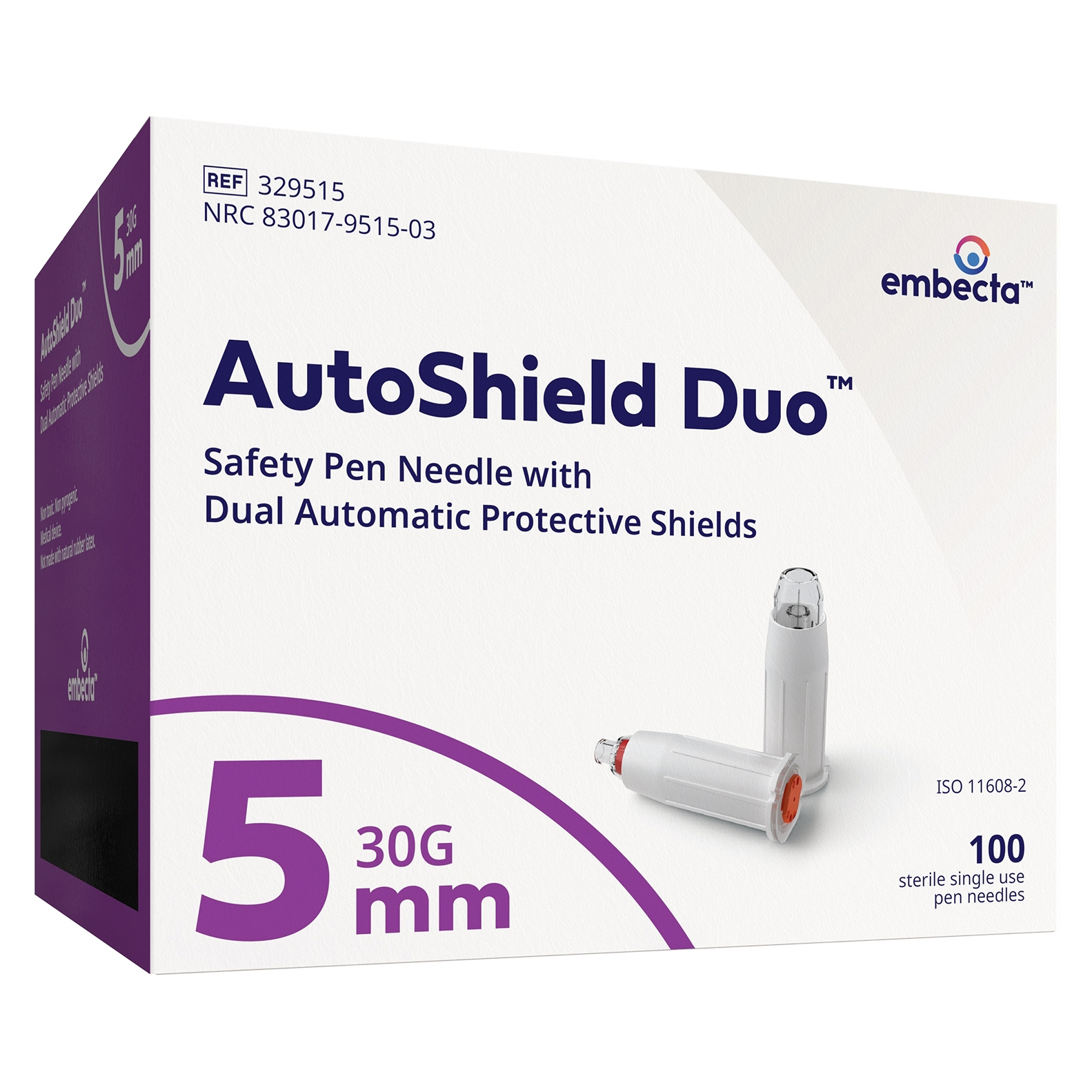 BD AutoShield Duo Insulin Pen Needle, 30ga, 5mm Long | BE58329515