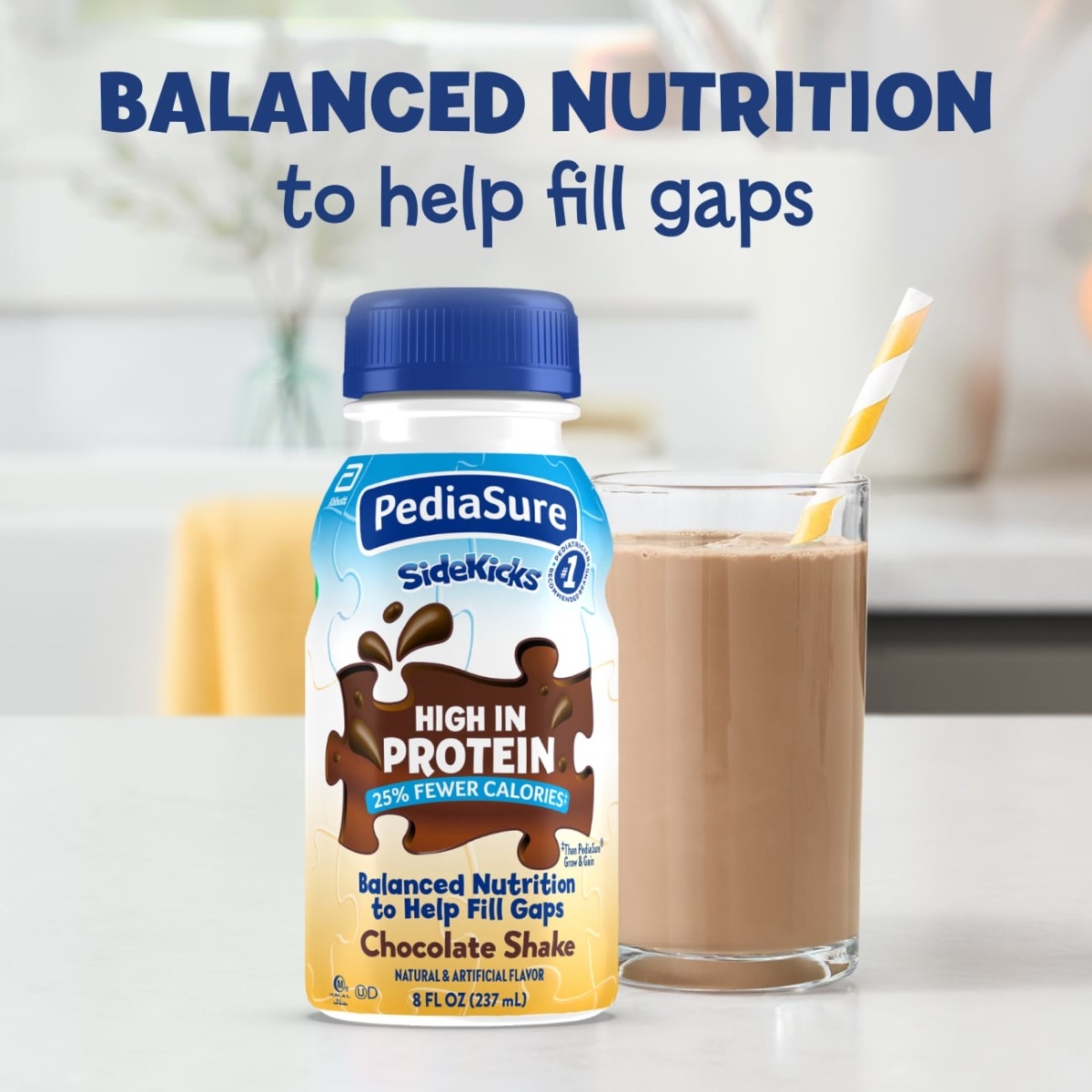 PediaSure Sidekicks High Protein Pediatric Oral Supplement, Chocolate ...