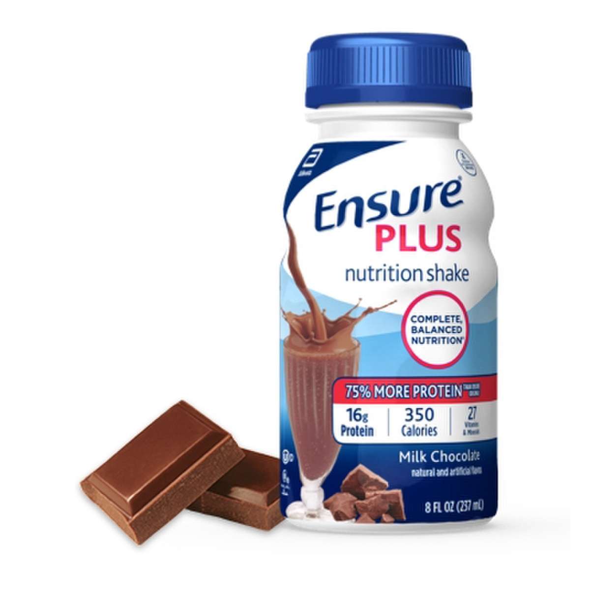 Ensure Plus Nutrition Shake, Milk Chocolate, 8 oz - Case of 24