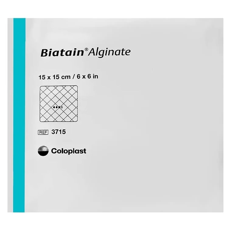 Biatain Soft Alginate Dressing, Sterile, 6" x 6"