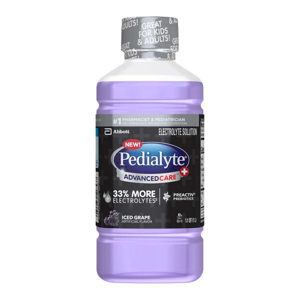 Pedialyte AdvancedCare Plus Pediatric Oral Electrolyte Solution, Iced ...