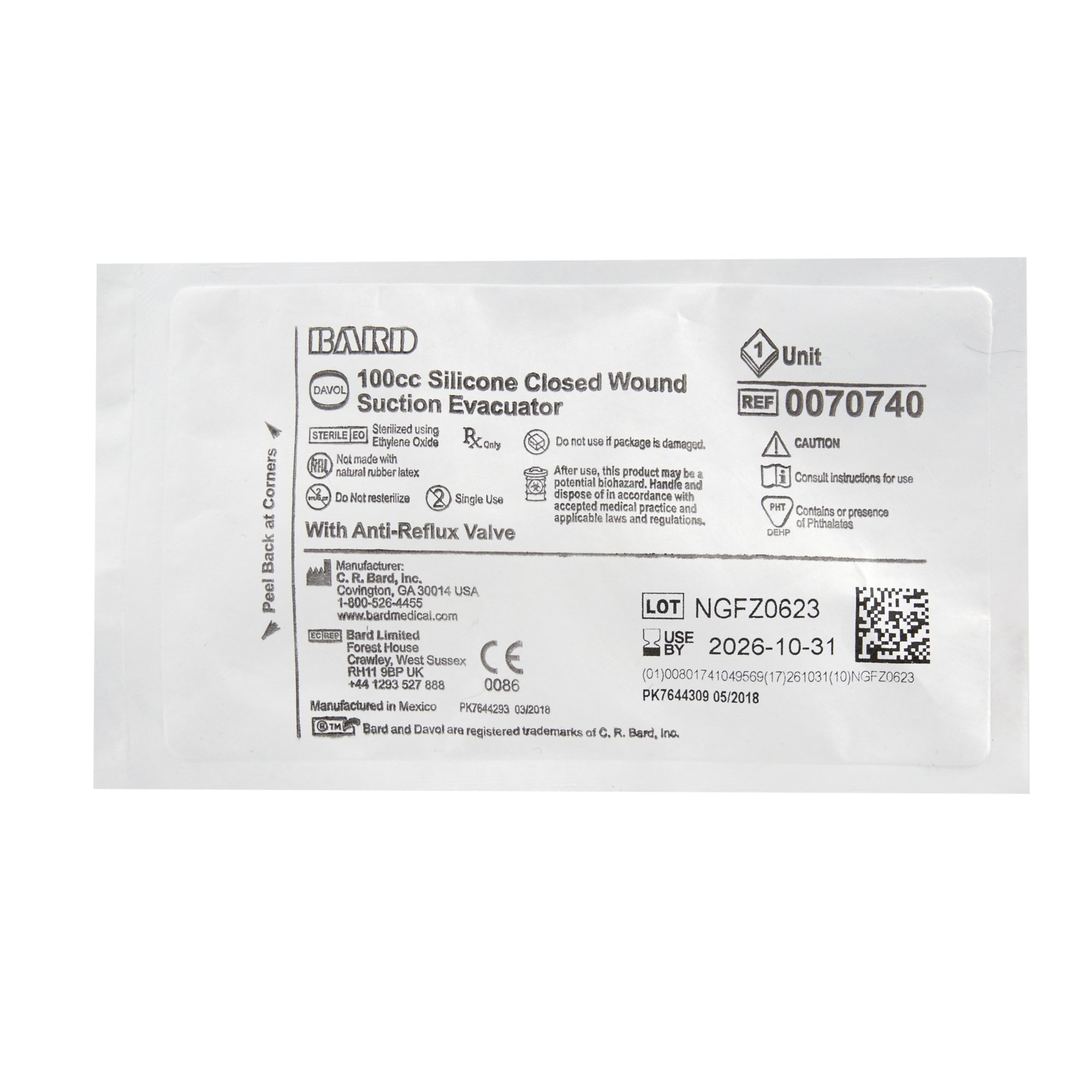 Reliavac Bulb Evacuator Drainage - Each