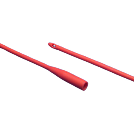 Dover Robinson Red Rubber Urethral Catheter, 18 Fr - Case of 100